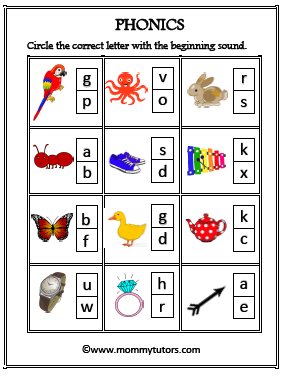 Phonics Worksheets Free Download - MommyTutors