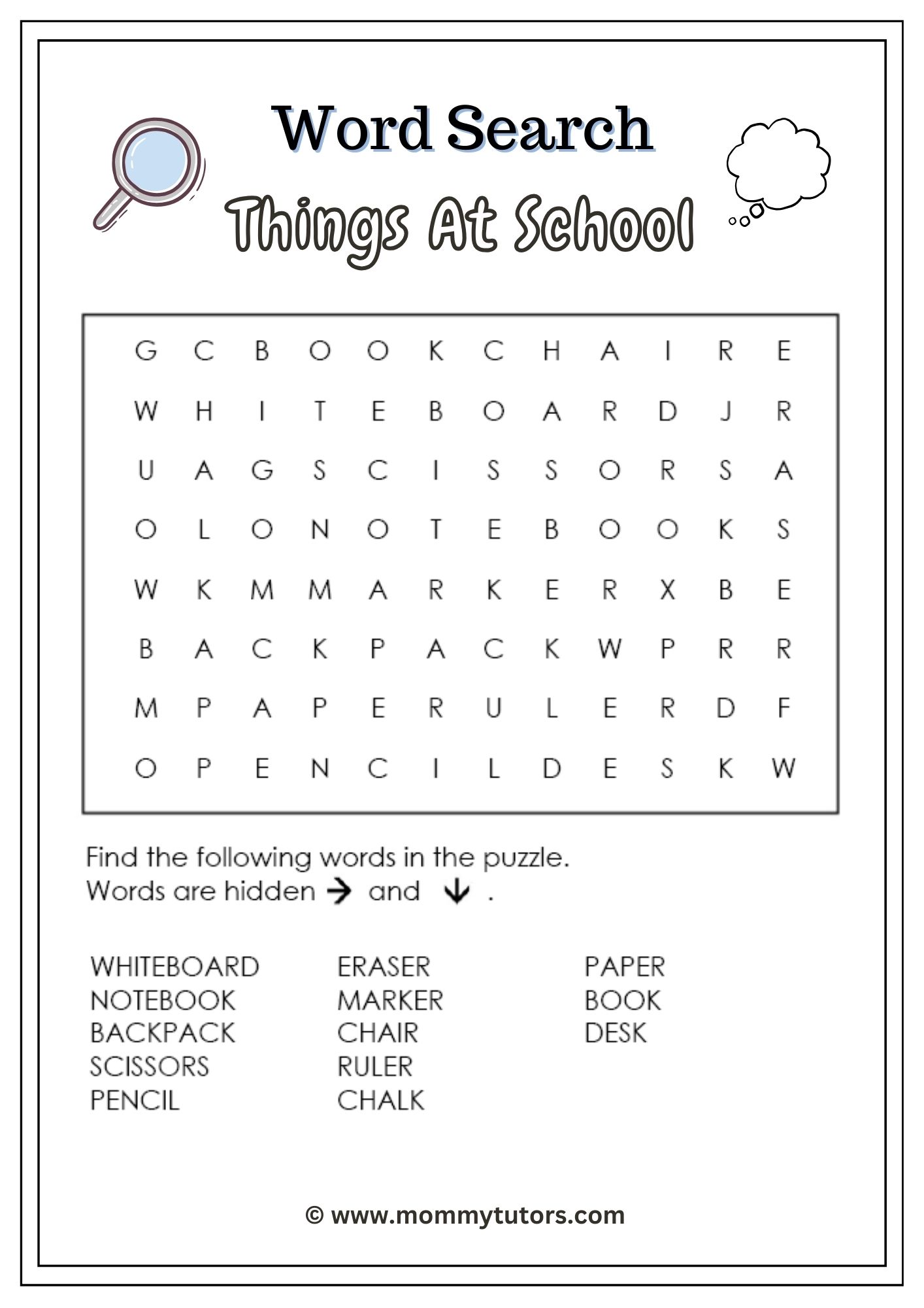 Activity and Puzzles - MommyTutors
